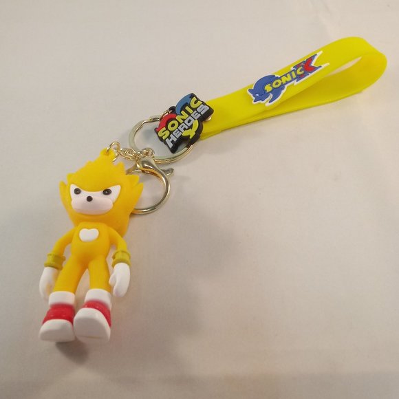 Accessories | Super Sonic The Hedgehog Yellow Key Chain Key Ring Sega ...